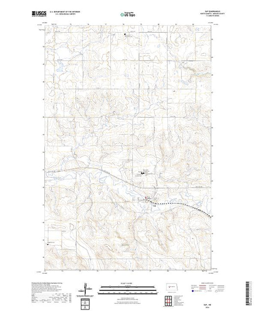 US Topo 7.5-minute map for Zap ND – American Map Store