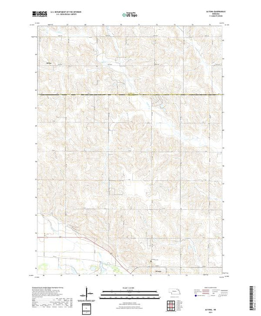 USGS US Topo 7.5-minute map for Altona NE 2021 – American Map Store