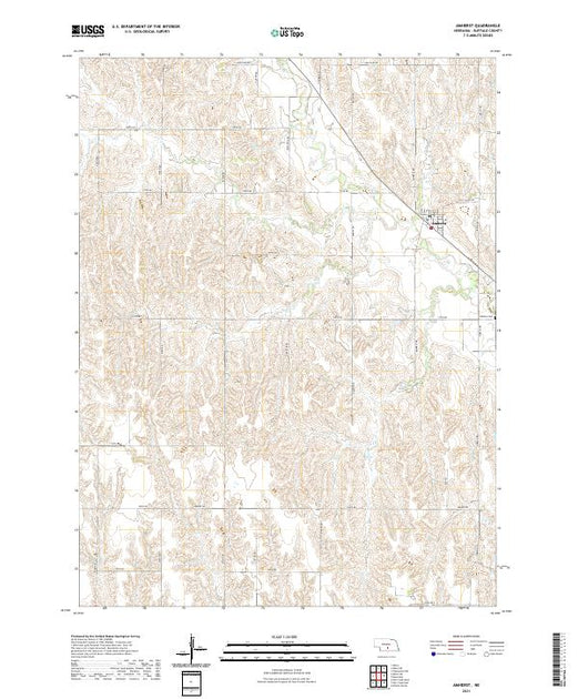 USGS US Topo 7.5-minute map for Amherst NE 2021 – American Map Store