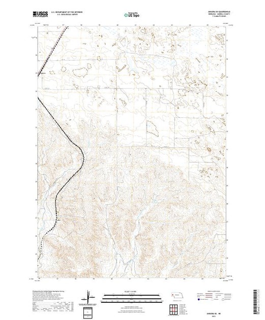 USGS US Topo 7.5-minute map for Angora SE NE 2021 – American Map Store