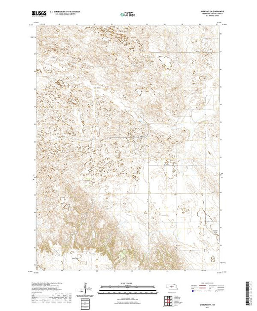 USGS US Topo 7.5-minute map for Anselmo SW NE 2021 – American Map Store