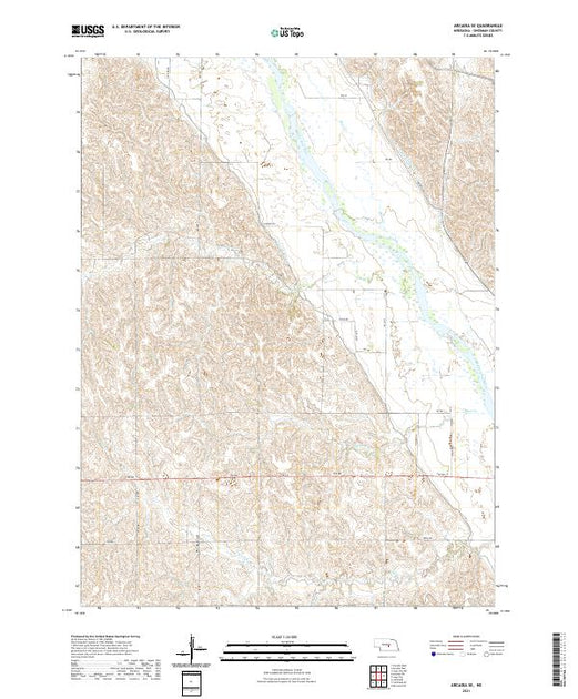 USGS US Topo 7.5-minute map for Arcadia SE NE 2021 – American Map Store