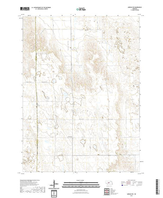 USGS US Topo 7.5-minute map for Arnold SW NE 2021 – American Map Store
