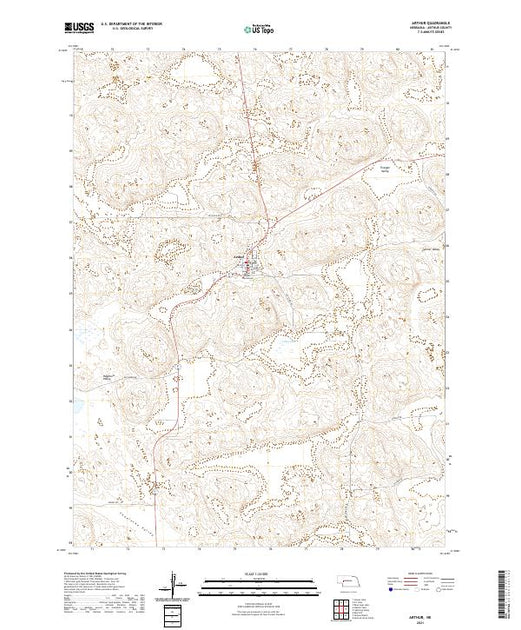 USGS US Topo 7.5-minute map for Arthur NE 2021 – American Map Store