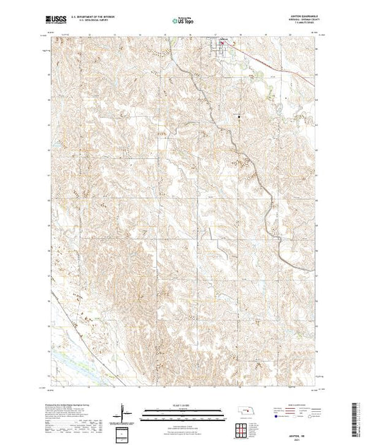 USGS US Topo 7.5-minute map for Ashton NE 2021 – American Map Store