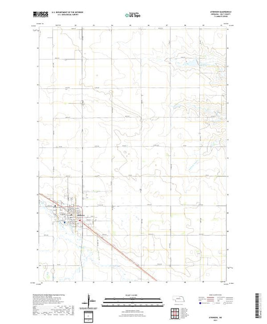 USGS US Topo 7.5-minute map for Atkinson NE 2021 – American Map Store