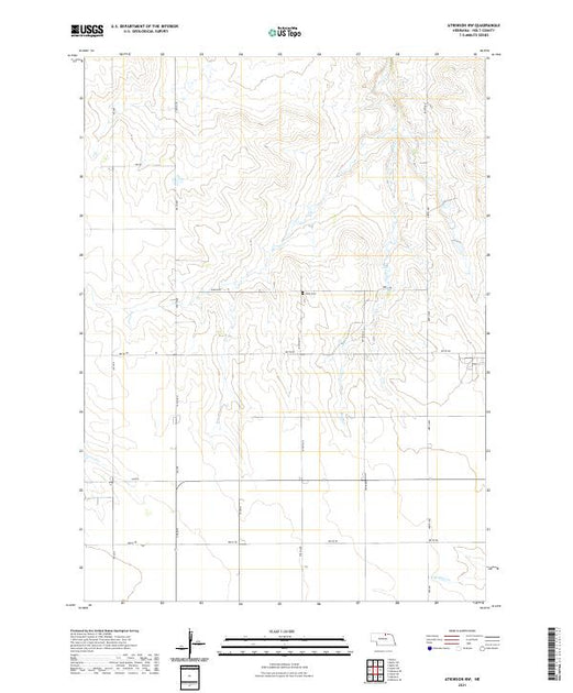 USGS US Topo 7.5-minute map for Atkinson NW NE 2021 – American Map Store
