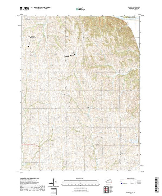 USGS US Topo 7.5-minute map for Barada NEMO 2021 – American Map Store