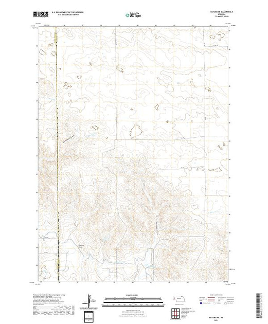 USGS US Topo 7.5-minute map for Bayard NE NE 2021 – American Map Store