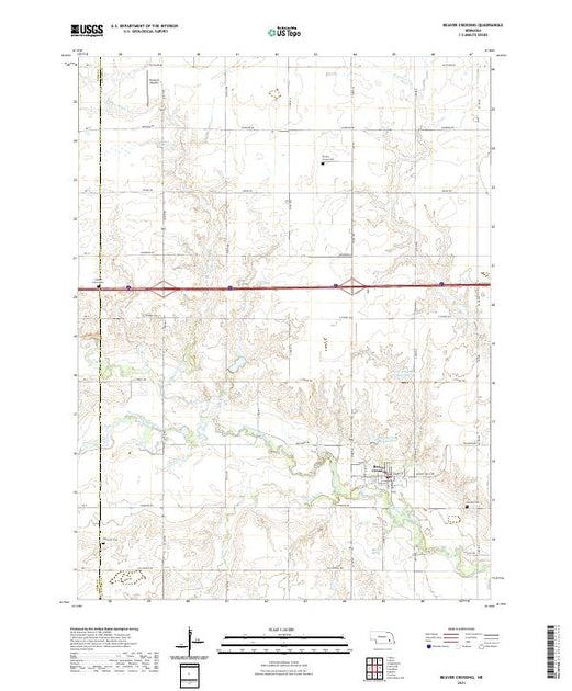 USGS US Topo 7.5-minute map for Beaver Crossing NE 2021 – American Map ...