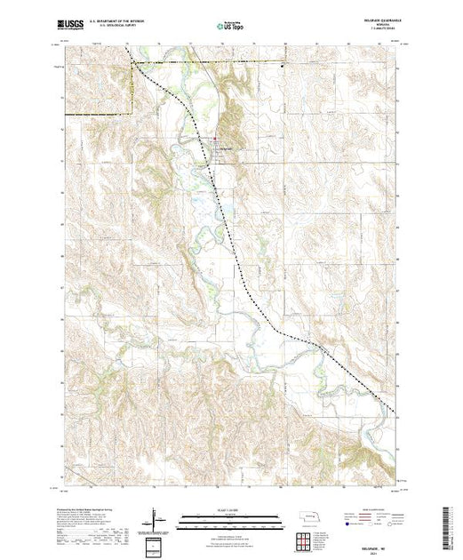 USGS US Topo 7.5-minute map for Belgrade NE 2021 – American Map Store