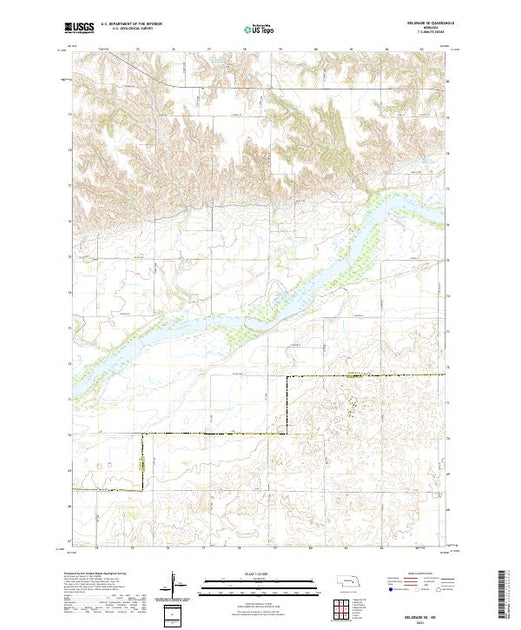 USGS US Topo 7.5-minute map for Belgrade SE NE 2021 – American Map Store