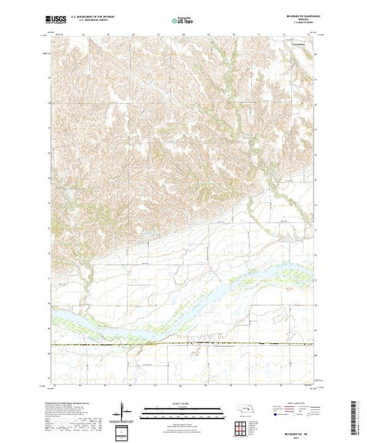 USGS US Topo 7.5-minute map for Belgrade SW NE 2021 – American Map Store