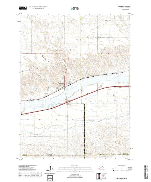 USGS US Topo 7.5-minute map for Big Springs NECO 2021 – American Map Store