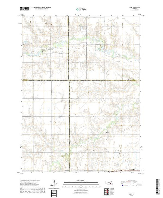 USGS US Topo 7.5-minute map for Bixby NE 2021 – American Map Store