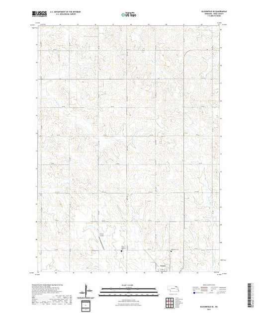 USGS US Topo 7.5-minute map for Bloomfield SE NE 2021 – American Map Store