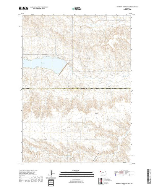 USGS US Topo 7.5-minute map for Box Butte Reservoir East NE 2021 ...