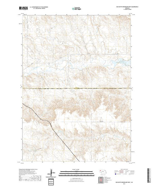 USGS US Topo 7.5-minute map for Box Butte Reservoir West NE 2021 ...