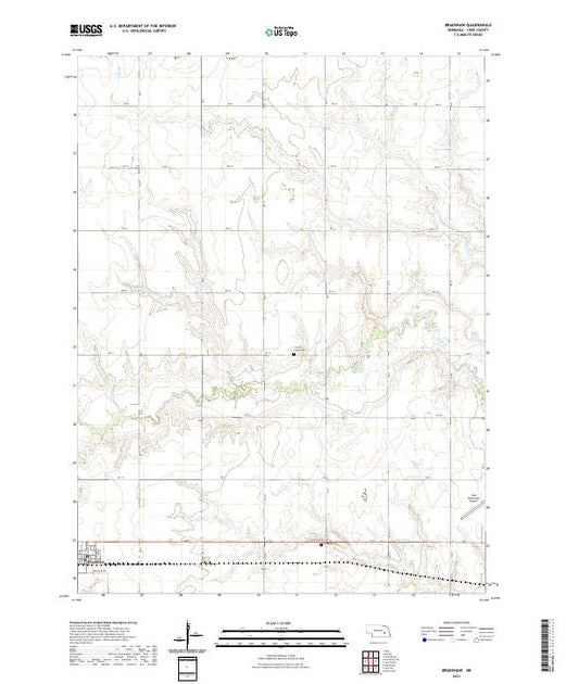 USGS US Topo 7.5-minute map for Bradshaw NE 2021 – American Map Store