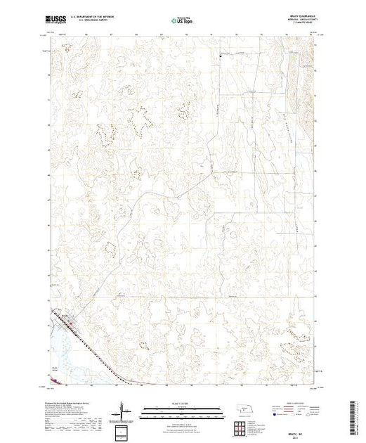 USGS US Topo 7.5-minute map for Brady NE 2021 – American Map Store