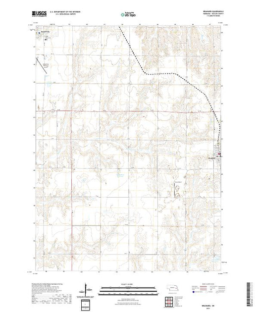 USGS US Topo 7.5-minute map for Brainard NE 2021 – American Map Store