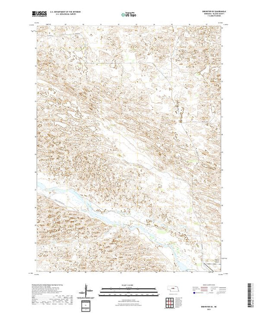 USGS US Topo 7.5-minute map for Brewster SE NE 2021 – American Map Store