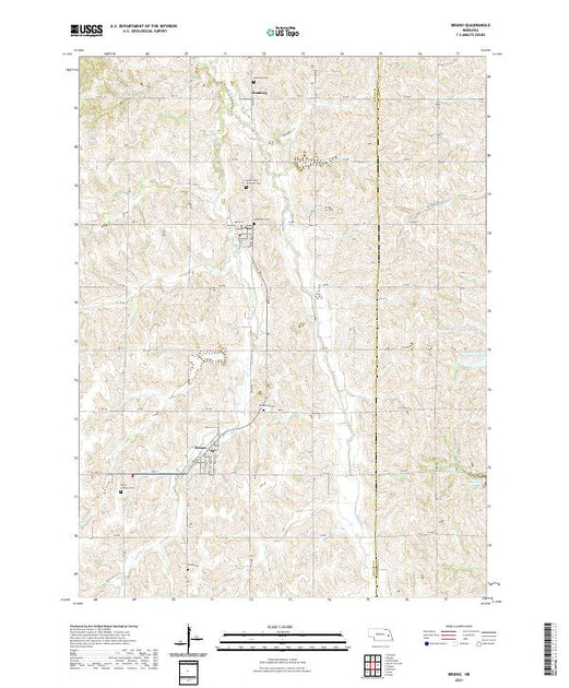 USGS US Topo 7.5-minute map for Bruno NE 2021 – American Map Store