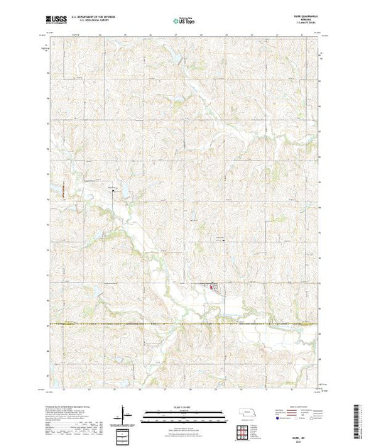 USGS US Topo 7.5-minute map for Burr NE 2021 – American Map Store