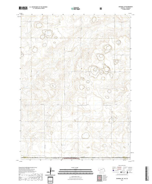 USGS US Topo 7.5-minute map for Bushnell SW NECO 2021 – American Map Store