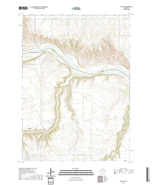 USGS US Topo 7.5-minute map for Butte SE NE 2021 – American Map Store