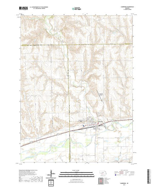 USGS US Topo 7.5-minute map for Cambridge NE 2021 – American Map Store