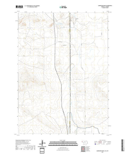 USGS US Topo 7.5-minute map for Carpenter Ranch NEWY 2021 – American ...