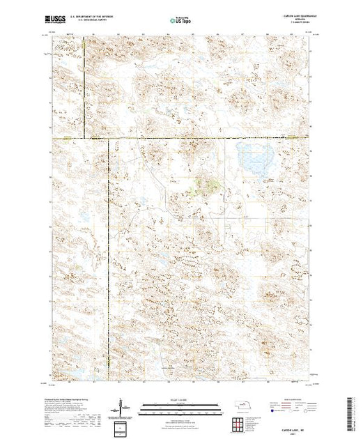 USGS US Topo 7.5-minute map for Carson Lake NE 2021 – American Map Store