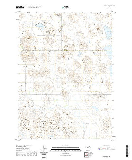 USGS US Topo 7.5-minute map for Chain Lake NE 2021 – American Map Store