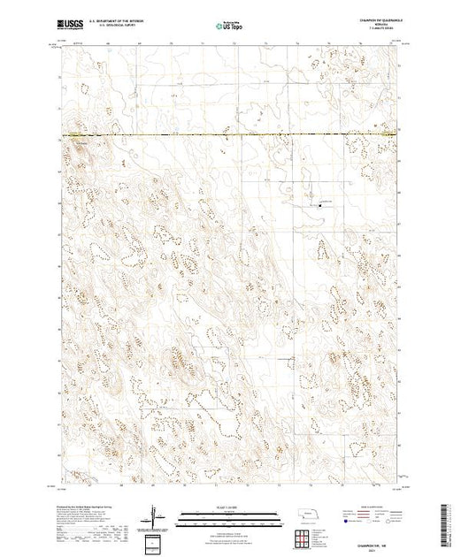 USGS US Topo 7.5-minute map for Champion SW NE 2021 – American Map Store