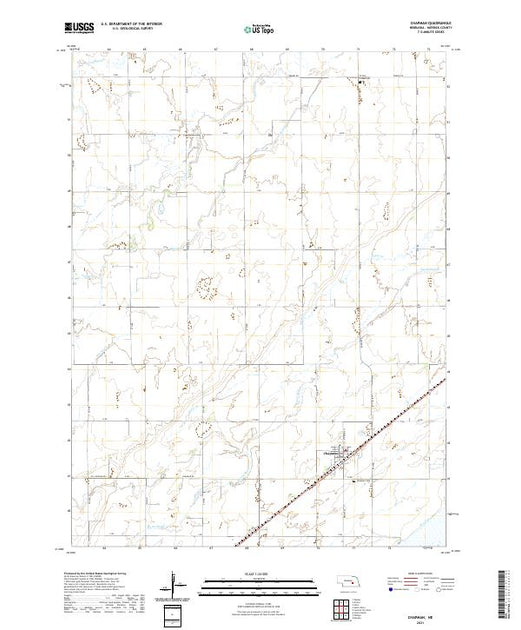 USGS US Topo 7.5-minute map for Chapman NE 2021 – American Map Store