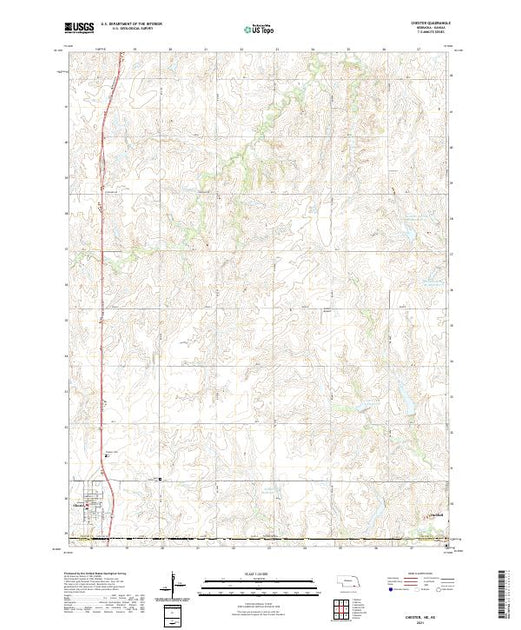 USGS US Topo 7.5-minute map for Chester NEKS 2021 – American Map Store