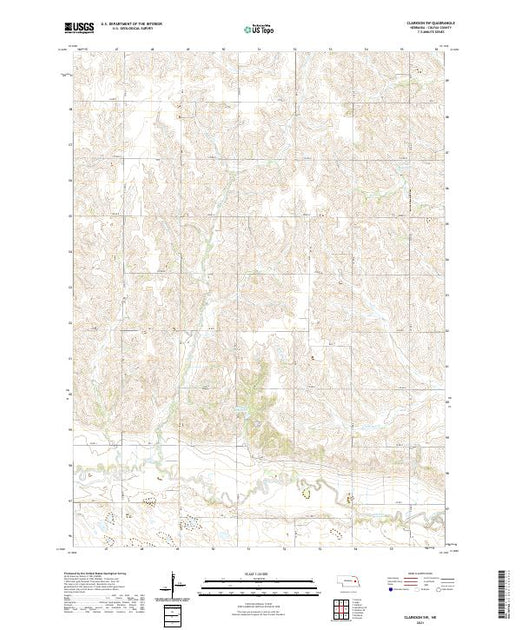 USGS US Topo 7.5-minute map for Clarkson SW NE 2021 – American Map Store