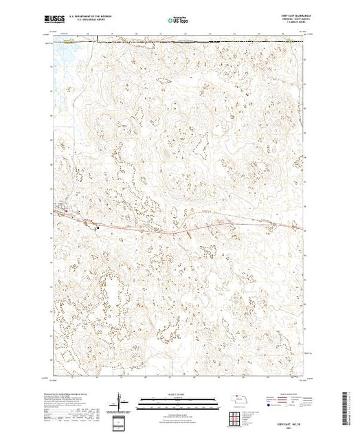 USGS US Topo 7.5-minute map for Cody East NESD 2021 – American Map Store