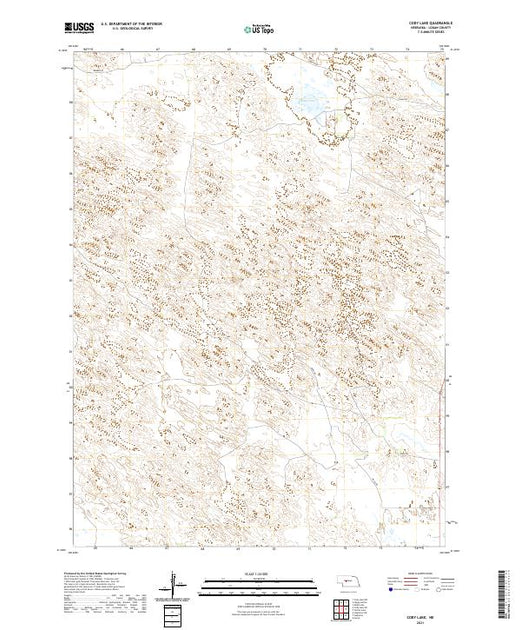 USGS US Topo 7.5-minute map for Cody Lake NE 2021 – American Map Store