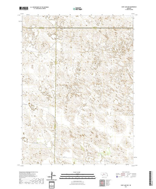 USGS US Topo 7.5-minute map for Cody Lake NW NE 2021 – American Map Store