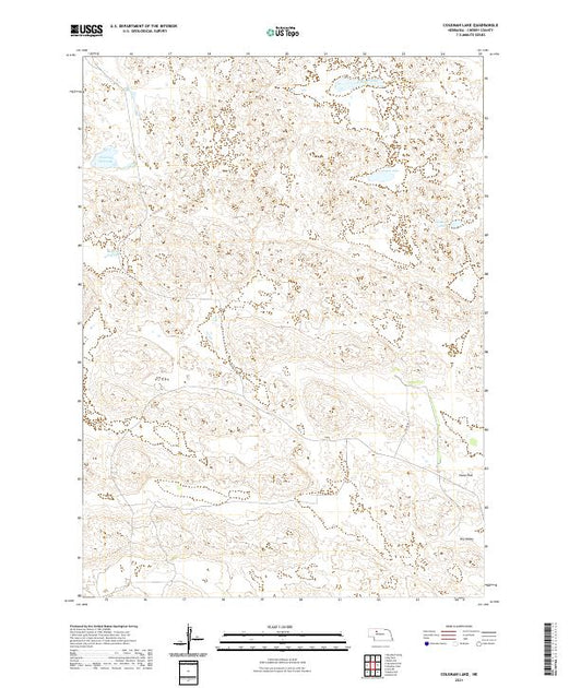 USGS US Topo 7.5-minute map for Coleman Lake NE 2021 – American Map Store