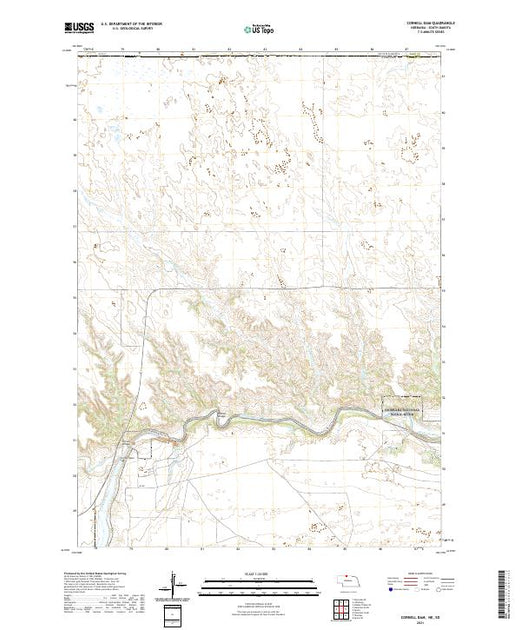 USGS US Topo 7.5-minute map for Cornell Dam NESD 2021 – American Map Store