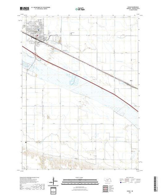 USGS US Topo 7.5-minute map for Cozad NE 2021 – American Map Store