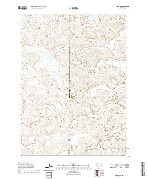 USGS US Topo 7.5-minute map for Curry Lake NE 2021 – American Map Store