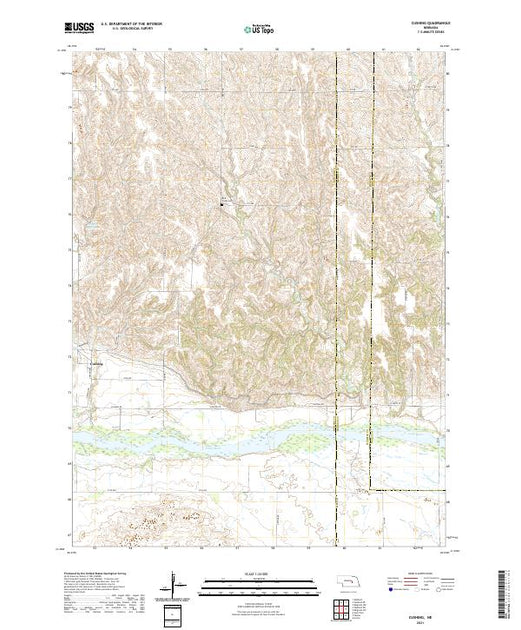 USGS US Topo 7.5-minute map for Cushing NE 2021 – American Map Store
