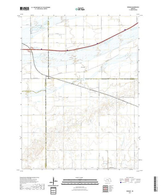 USGS US Topo 7.5-minute map for Denman NE 2021 – American Map Store