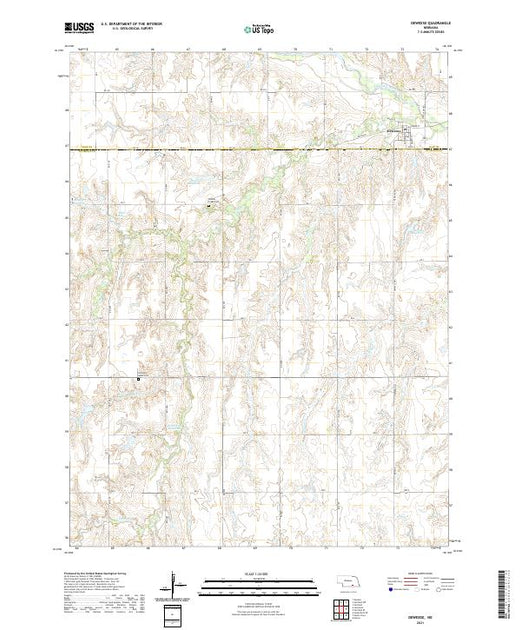 USGS US Topo 7.5-minute map for Deweese NE 2021 – American Map Store
