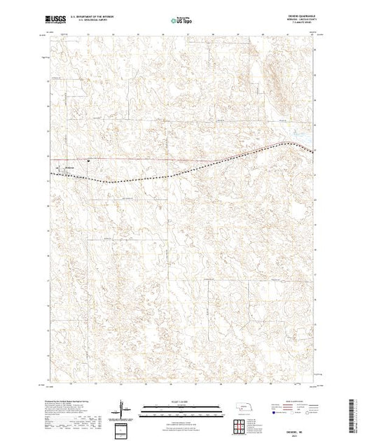 USGS US Topo 7.5-minute map for Dickens NE 2021 – American Map Store