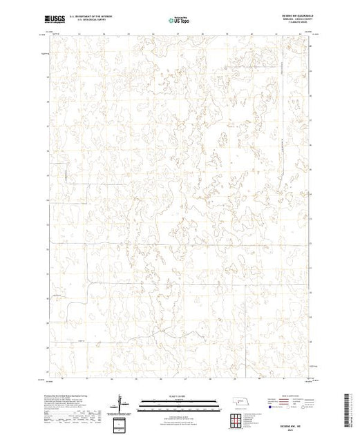 USGS US Topo 7.5-minute map for Dickens NW NE 2021 – American Map Store